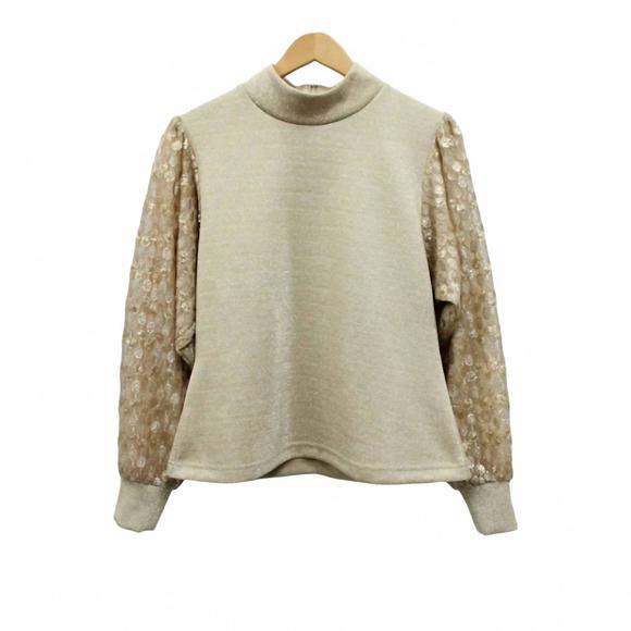 berek | Tops | New Berek Womens Light Golden Teardrop Mock Neck Top In ...
